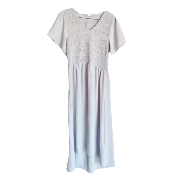 tea n rose | Dresses | Tea N Rose Baby Blue Smocked Scallop Dress ...